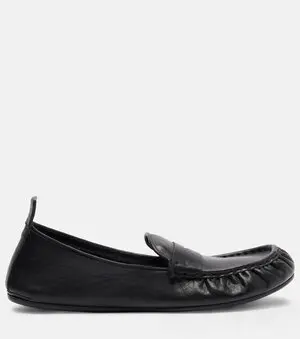 Acne Studios Leather Penny Loafers - Black