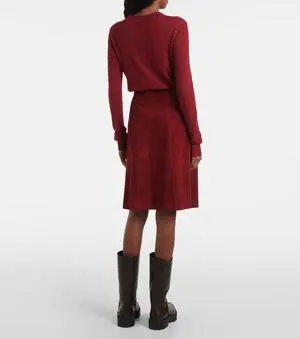 JOSEPH Suede Midi Skirt