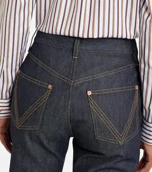 Bottega Veneta Intrecciato Straight Leg Jeans