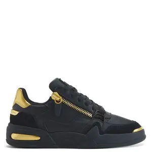 GIUSEPPE ZANOTTI Ghost" Low-top Leather And Suede Sneakers - Black