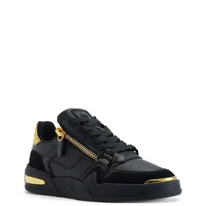 GIUSEPPE ZANOTTI Ghost" Low-top Leather And Suede Sneakers - Black