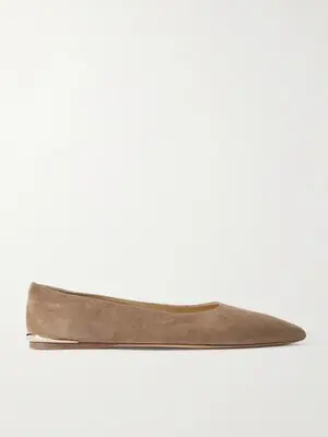 Gabriela Hearst Fleur Suede Ballet Flats - Neutrals