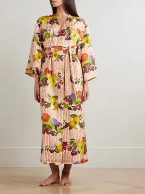 ERES Saveur Reversible Printed Silk-twill Robe