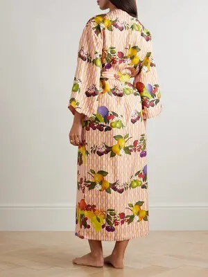 ERES Saveur Reversible Printed Silk-twill Robe