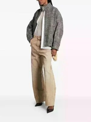 DARKPARK Herringbone Pattern Bomber Jacket