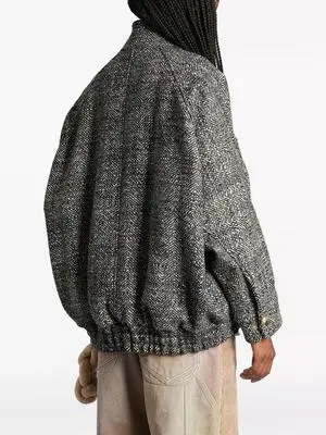 DARKPARK Herringbone Pattern Bomber Jacket