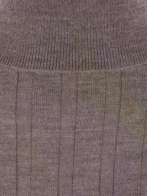 ALLUDE Ribbed Turtleneck Sweater - Grey