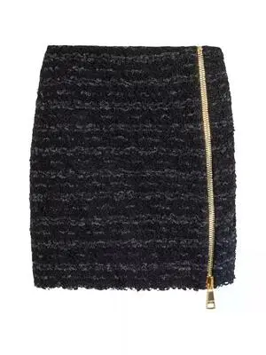 Balmain Tweed Mini Skirt - Black