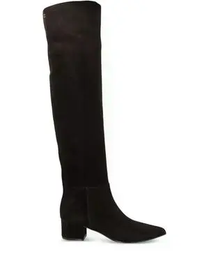 GIANVITO ROSSI 50mm Suede Knee-high Boots - Brown