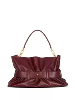 Balmain Medium Anthem Leather Shoulder Bag - Red