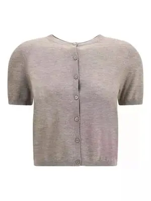 LISA YANG Charlotte Short-sleeve Cashmere Cardigan
