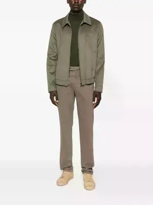 BERWICH Flat-Front Trousers Brown