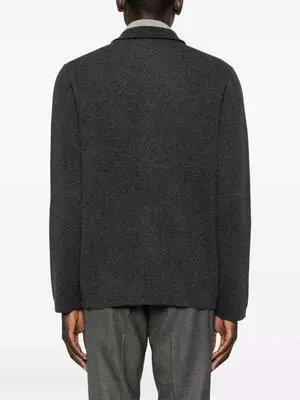 LARDINI Buttoned Patch-pocket Cardigan - Grey