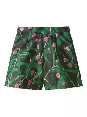 La DoubleJ Good Butt Floral-print High-waisted Shorts