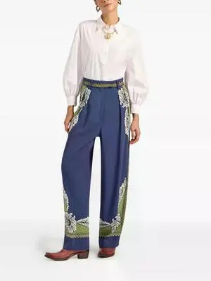 La DoubleJ Brooklyn Floral Print Pleated Trousers