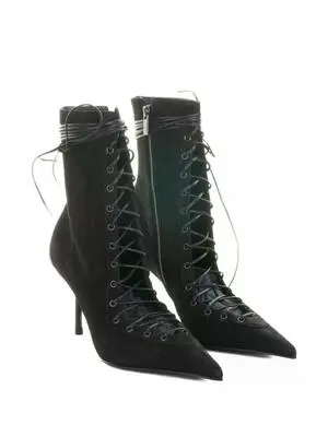 LE SILLA 80mm Colette Lace-up Boots - Black