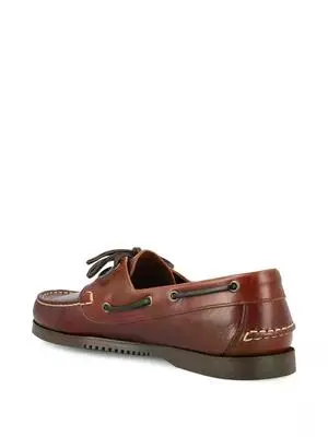 Paraboot Leather Boat Shoes - Brown