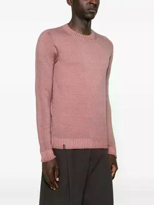 AROVESCIO Crew Neck Ribbed Sweater