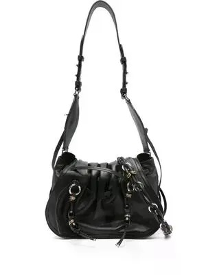 Isabel Marant Étoile Bolton Pleated Drawstring Shoulder Bag - Black