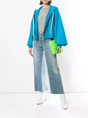 BEN TAVERNITI UNRAVEL PROJECT Hooded Bomber Jacket - Blue