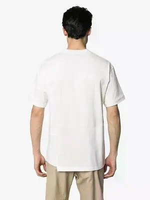 AMBUSH Logo-print Tonal-patchwork T-shirt - Neutrals