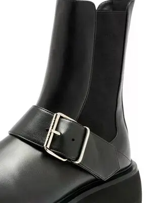 Alexander McQueen Buckled Leather Boots