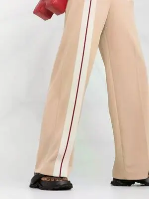 Palm Angels Logo Print Wide Leg Trousers