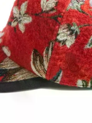 La DoubleJ Floral Baseball Cap - Red