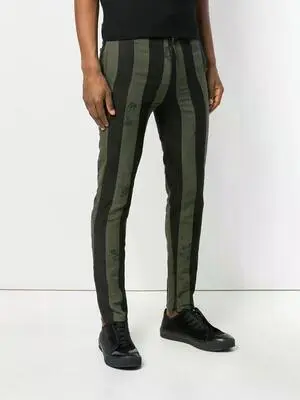 Damir Doma Striped Cotton And Linen Blend Trousers
