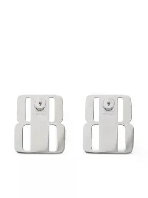 Balenciaga Number Plaque Earrings