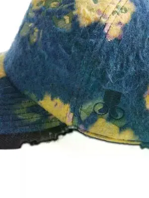 La DoubleJ Floral Jacquard Baseball Cap - Blue