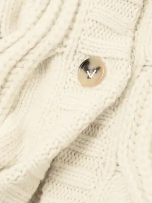 Bottega Veneta Cropped Cable-knit Wool Cardigan