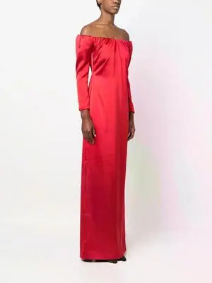 V:PM ATELIER Off-shoulder Long-sleeved Maxi Dress