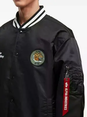 Alpha Industries Tiger Patch Bomber Jacket - Black