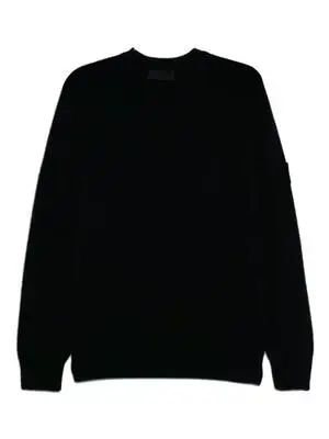 Stone Island Logo Patch Jumper - Blue