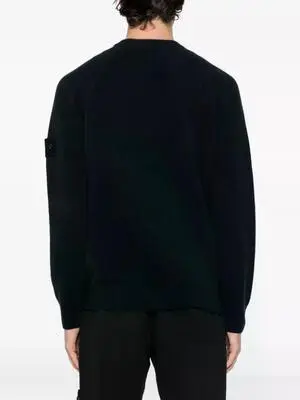 Stone Island Logo Patch Jumper - Blue