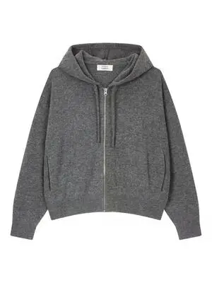 STUDIO TOMBOY Logo Embroidered Zip-up Hoodie - Grey