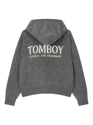 STUDIO TOMBOY Logo Embroidered Zip-up Hoodie