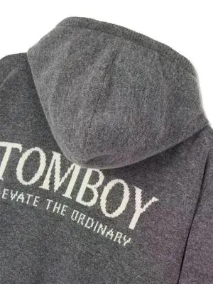 STUDIO TOMBOY Logo Embroidered Zip-up Hoodie