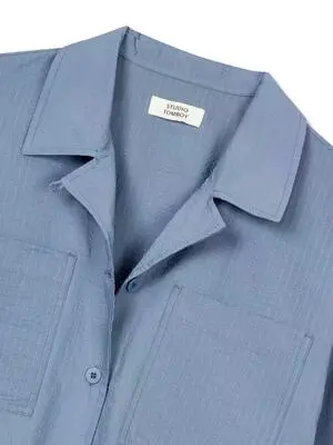 STUDIO TOMBOY Striped Cotton Blend Shirt