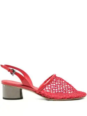 FERRAGAMO Sling-back Heeled Pumps - Red