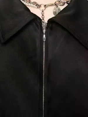 TOTEME Slouch Zip-front Draped Blouse