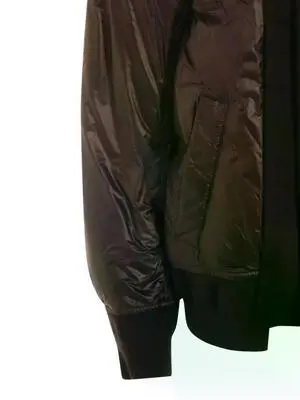 Sacai Double-breasted Wool Panel Puffer Jacket
