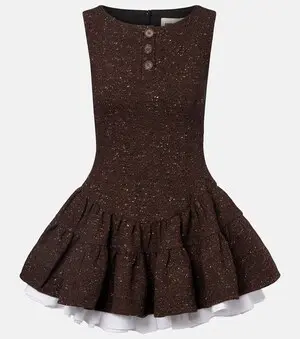 SHUSHU/TONG Shushu/Tong Beaded Floral Cotton-Blend Cardigan Brown