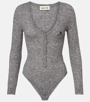 SHUSHU/TONG Shushu/Tong Beaded Floral Cotton-Blend Cardigan Grey