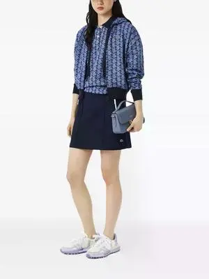 Lacoste Monogrammed Jacquard Polo Shirt With Three-stripe Detail