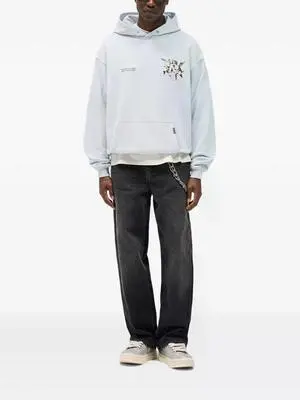 REPRESENT Legacy Cherubs Printed Cotton Hoodie - Blue