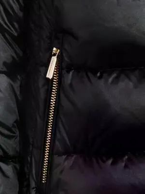MOORER Padded Coat With High Collar And Zip Fastening