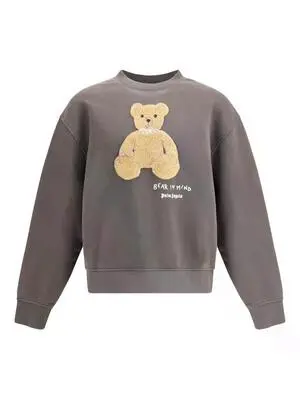 Palm Angels Teddy-applique Crew Neck Sweatshirt