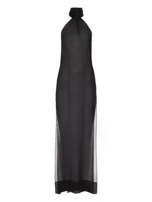 IL VOLO Erin Halterneck Top With Bow Detail - Black